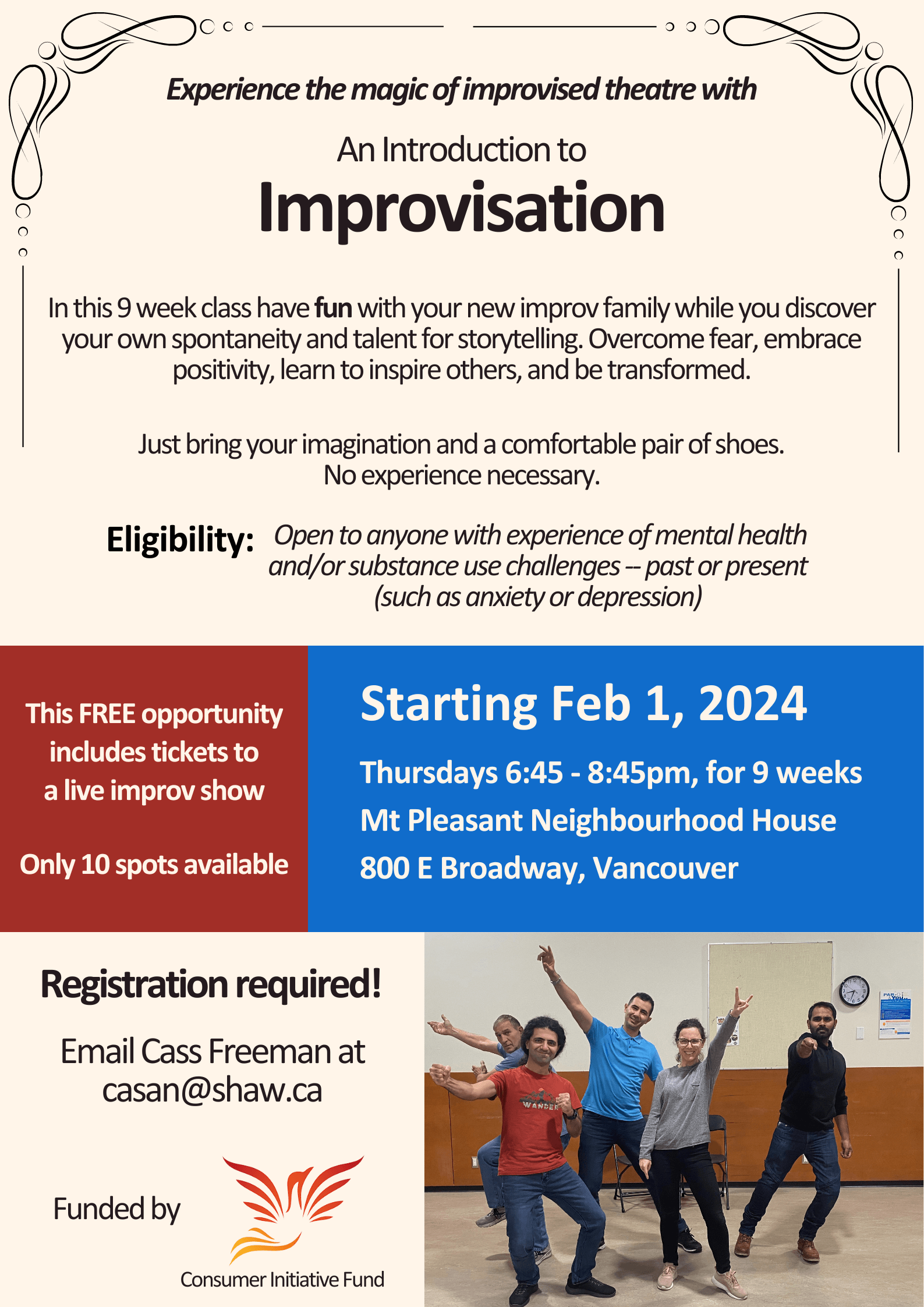 Intro to Improvisation - Free 9-week Workshop