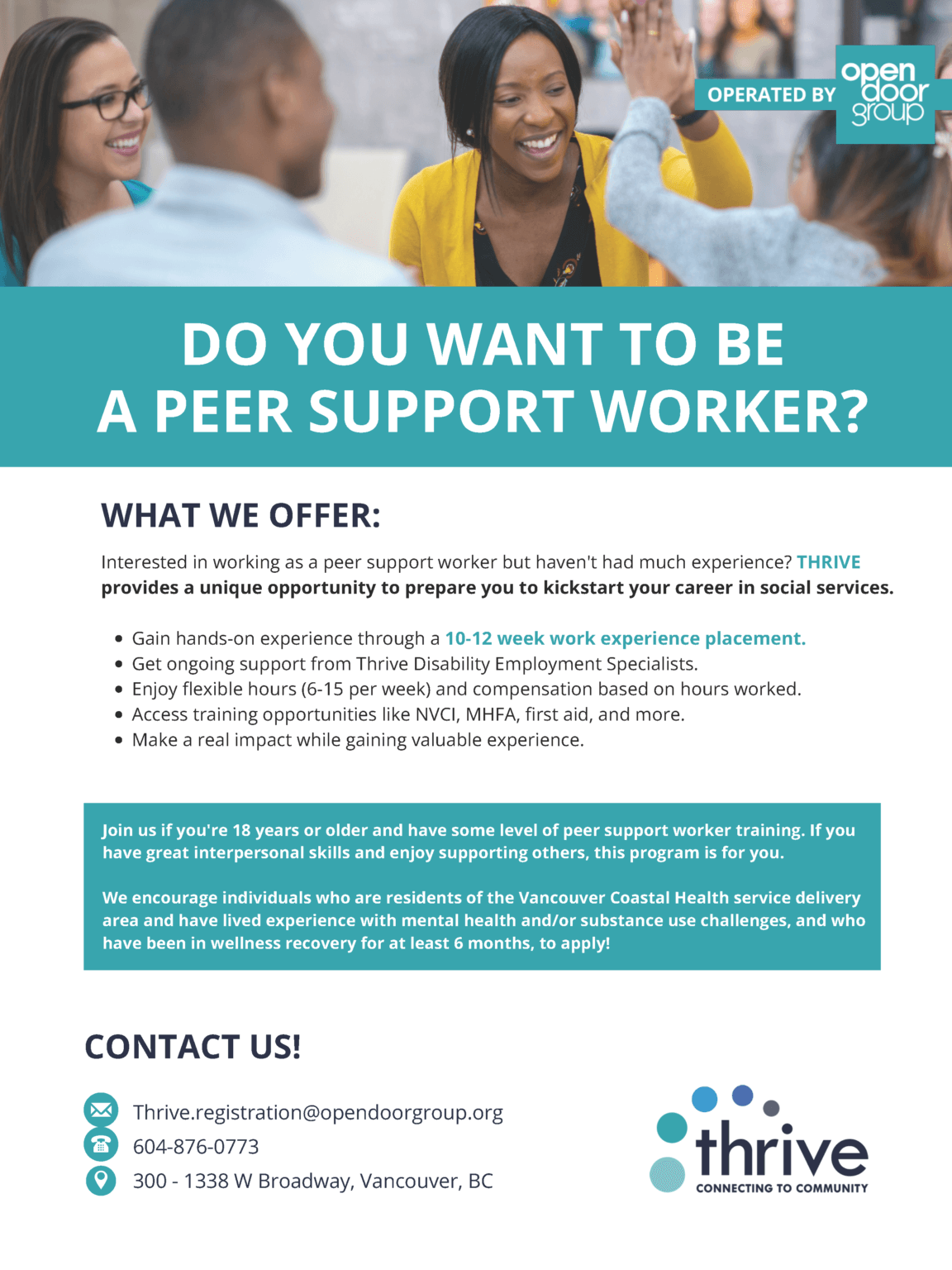 Peer Support Worker Training and Work Experience | Spotlight on Mental Health