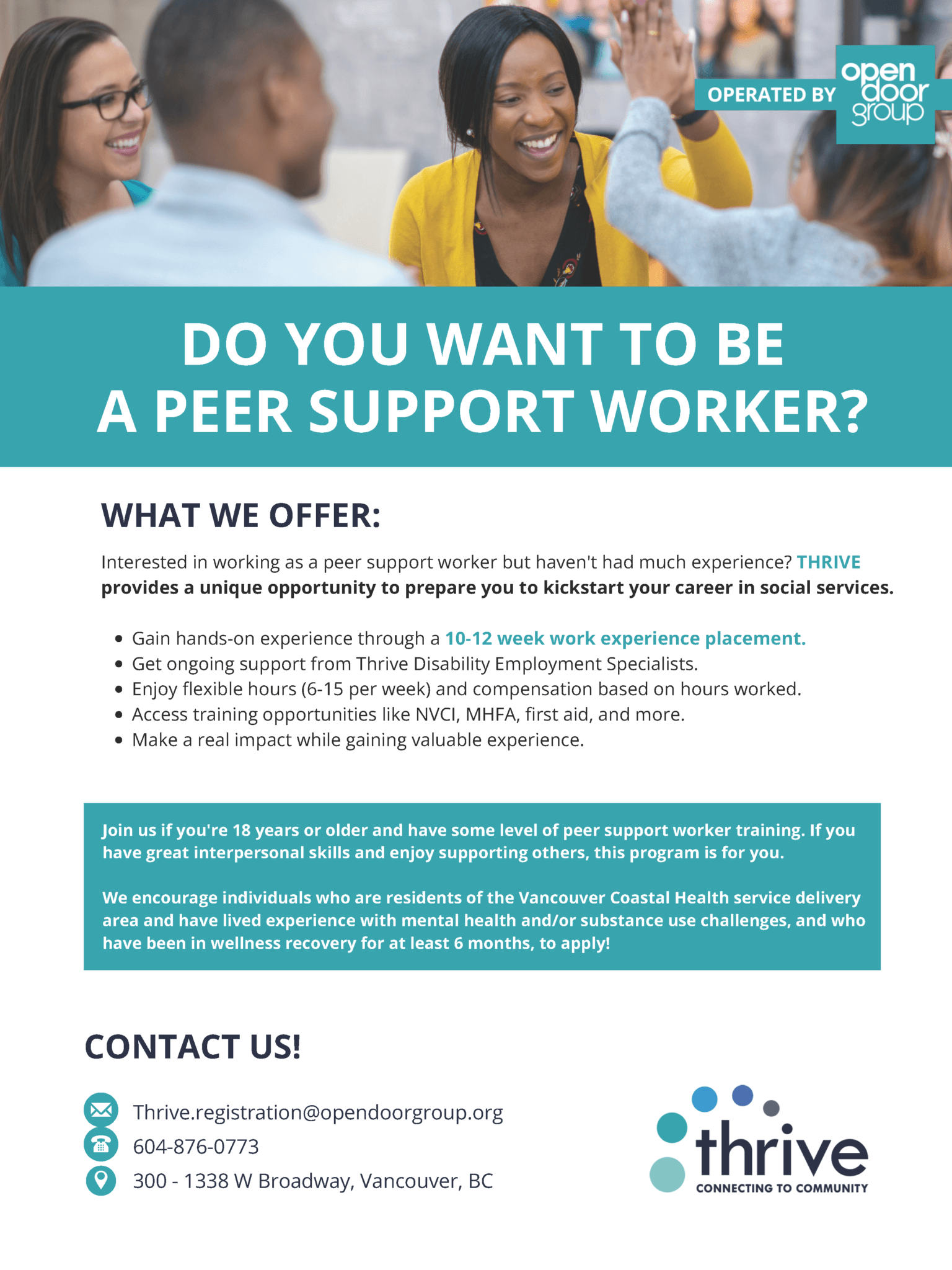 Peer Support Worker Training and Work Experience | Spotlight on Mental Health