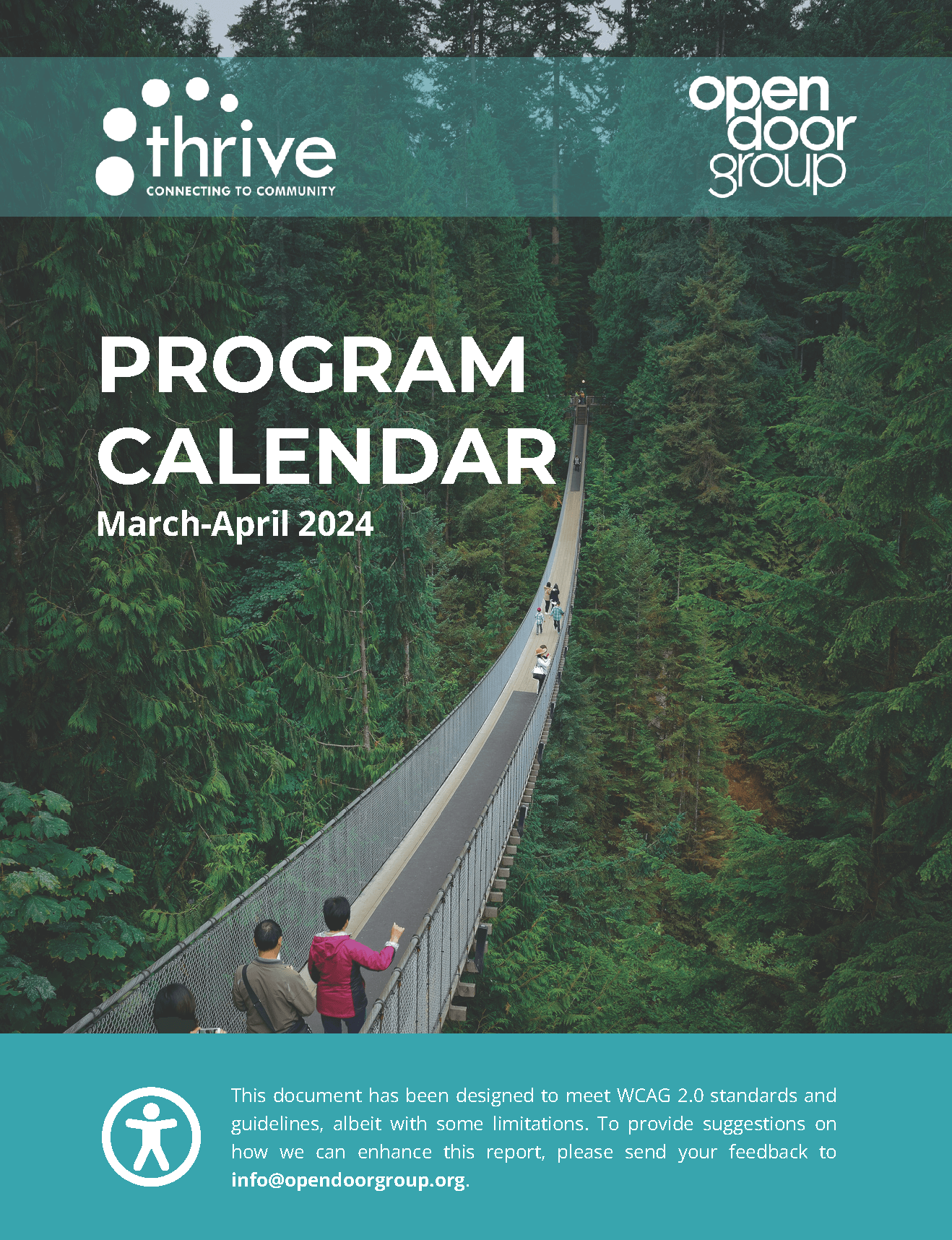 THRIVE Program - March/April 2024 Calendar